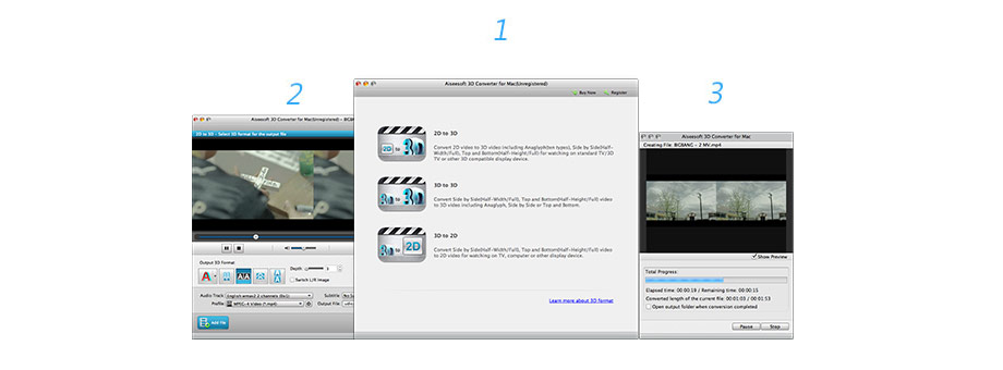3D Converter für Mac - 2D und 3D Videos konvertieren
