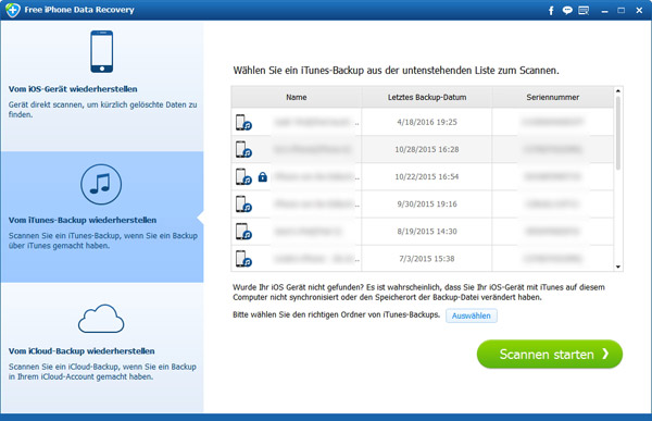 Vielen Dank für die Installation von Free iPhone Data Recovery
