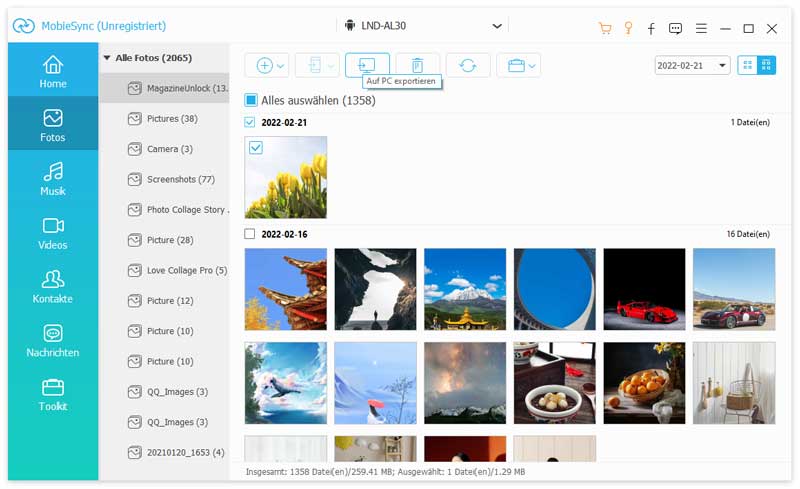 Vielen Dank für die Installation von Aiseesoft MobieSync