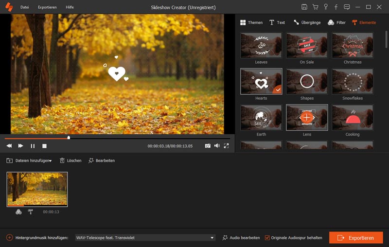 Vielen Dank für die Installation von Aiseesoft Slideshow Creator