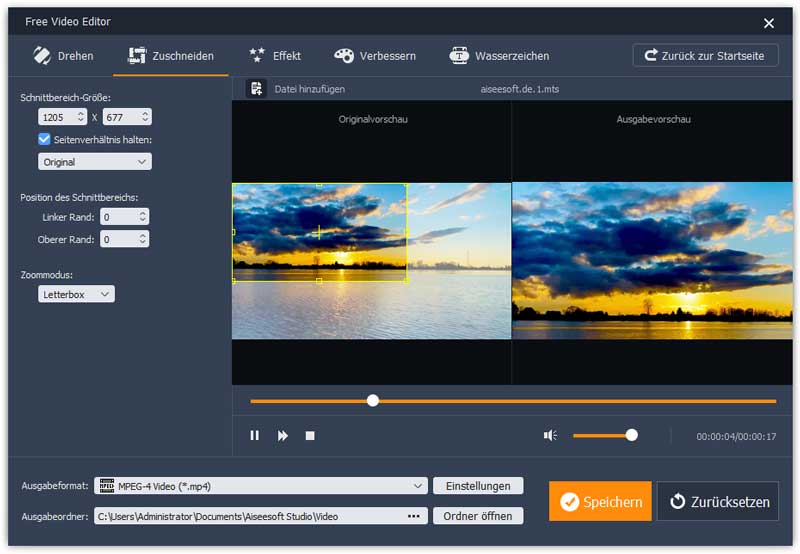 Vielen Dank für die Installation von Aiseesoft Video Editor